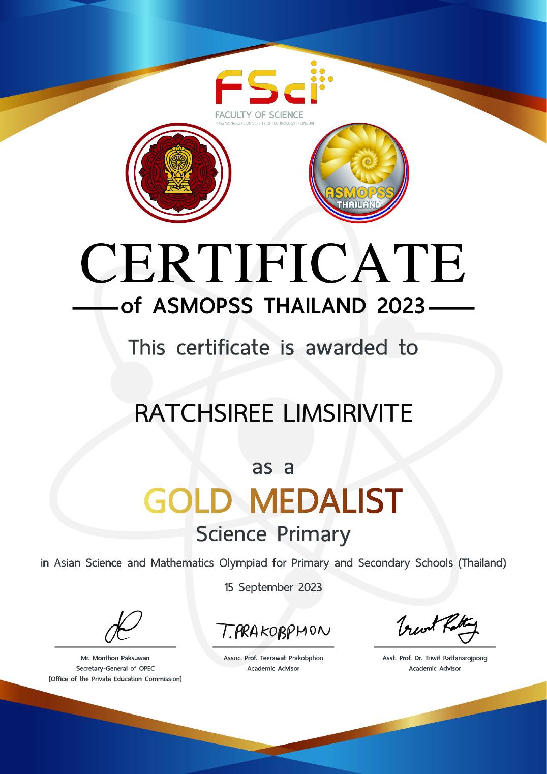 ASMOPSS THAILAND 2023 – The Prince Royal's College