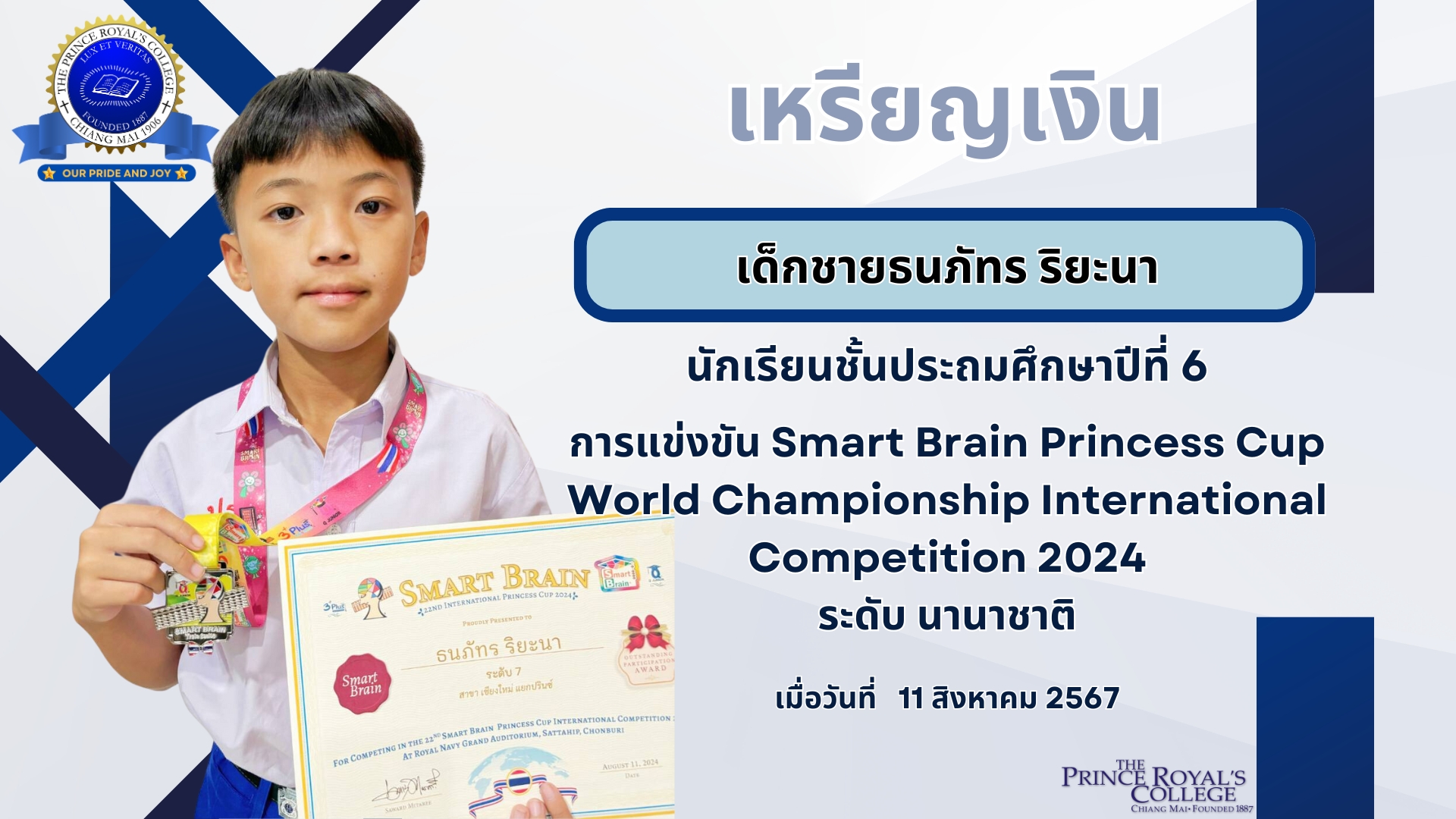 เด็กชายธนภัทร ริยะนา Smart Brain Princess Cup World Championship ...